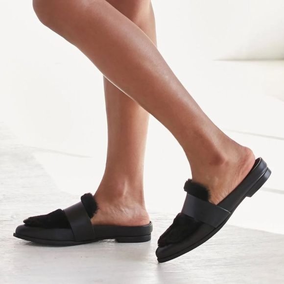 Sol Sana | Shoes | Solsana Black Tuesday Fuzzy Slides | Poshmark